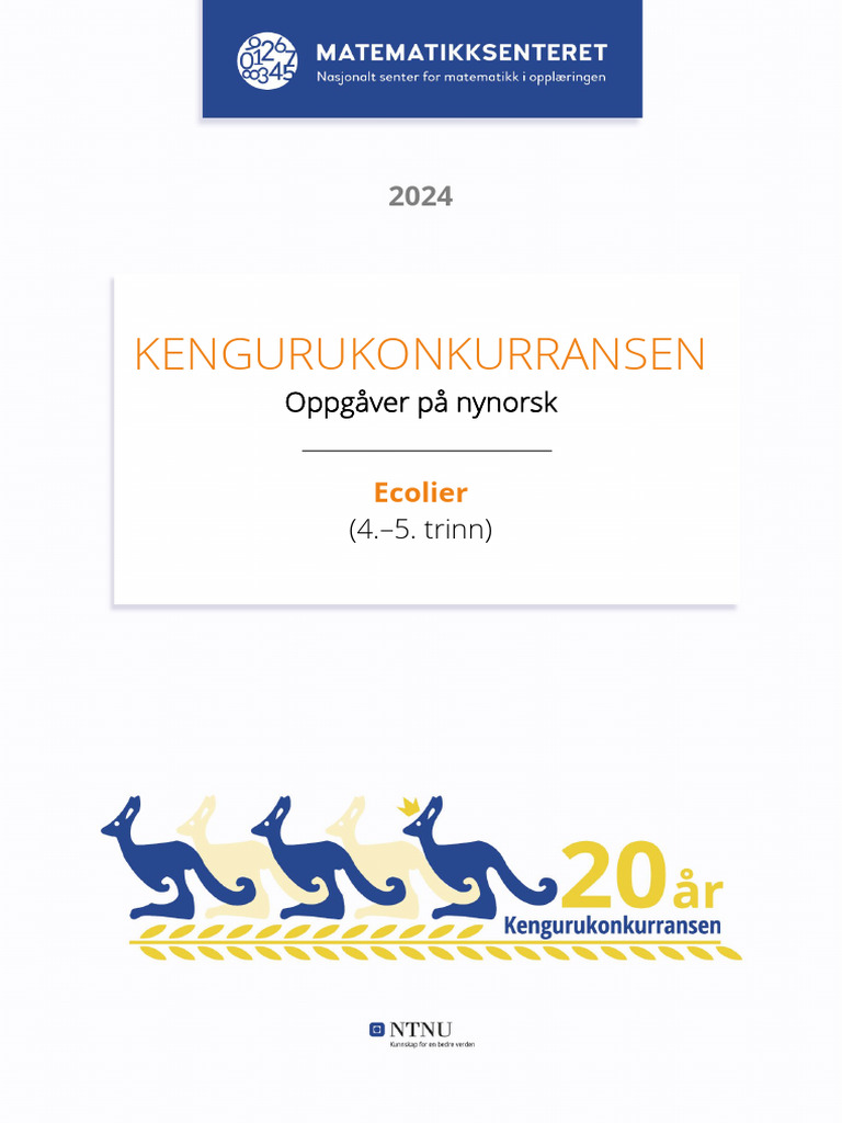 Ecolier 2024 Nynorsk | PDF
