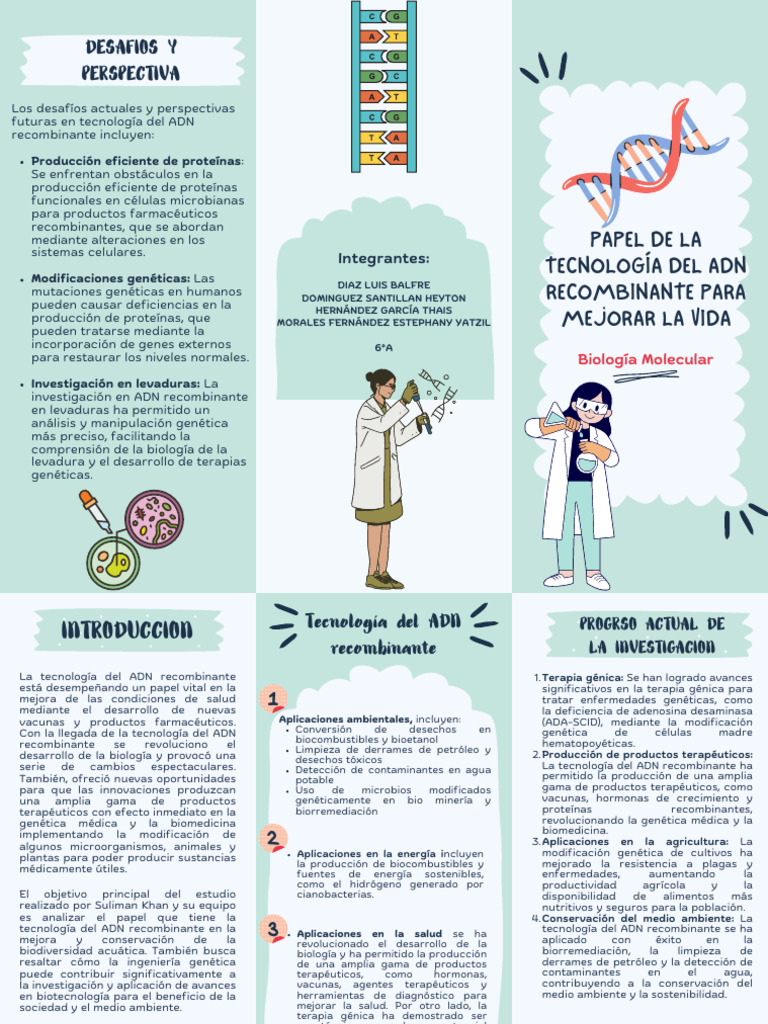 Tecnología Del Adn Recombinante - Grupo8 | PDF | Ingeniería genética | ADN recombinante