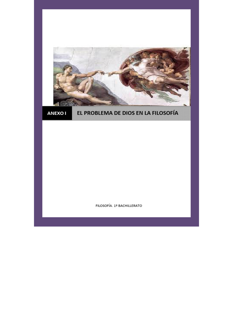 Filosofía Existencia De Dios Pdf Agnosticismo Existencia