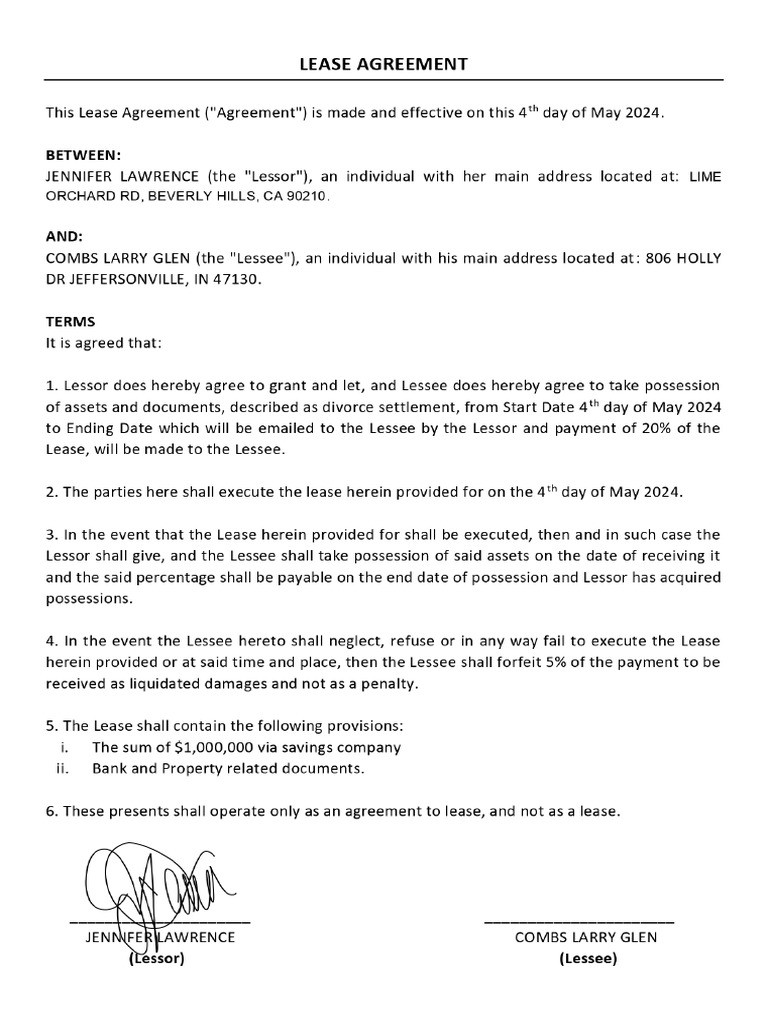Lease Agreement | PDF