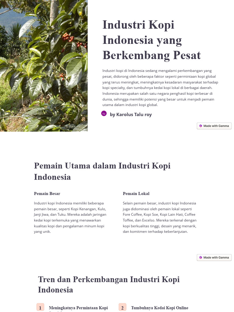 Pertumbuhan Kedai Kopi Modern di Indonesia | PDF
