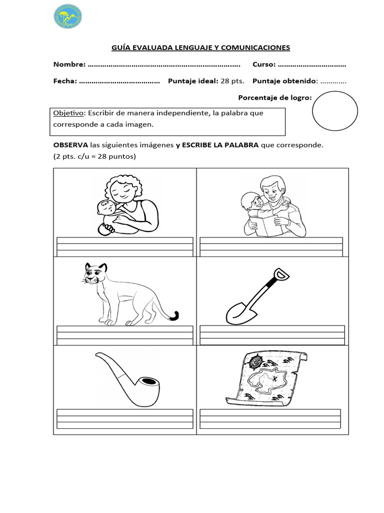 Guía Evaluada Lenguaje (Escritura) | PDF