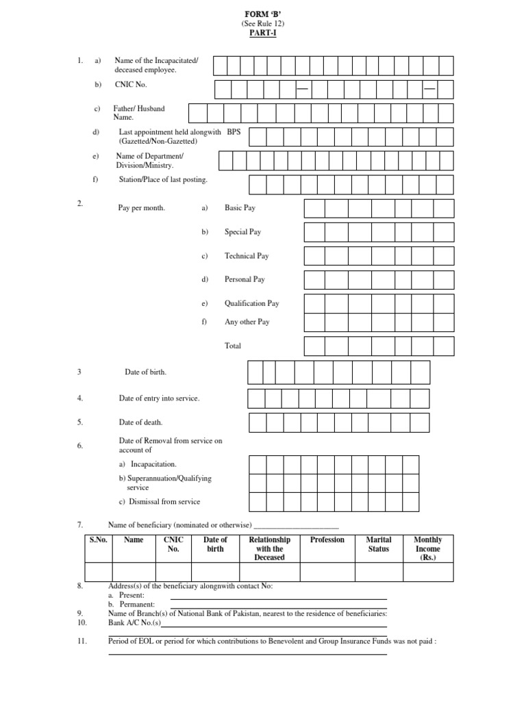 FORM-B | PDF | Social Institutions