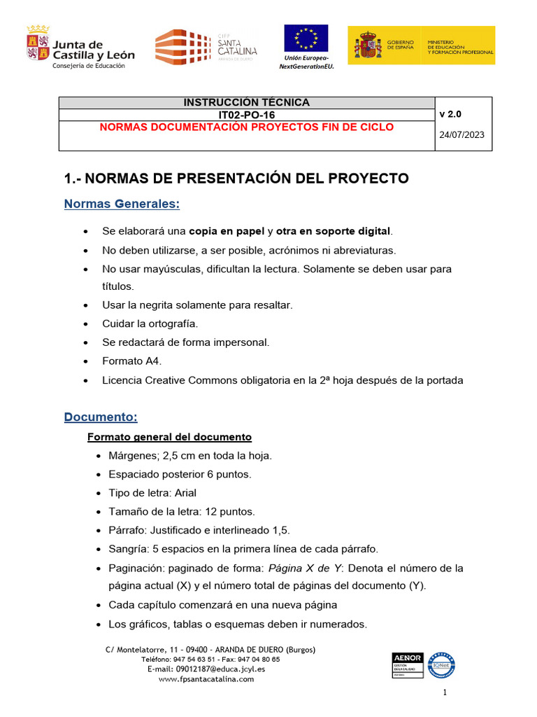 IT02 PO 16 - Normas Doc Proyectos Fin Ciclo-1 | PDF | Citación