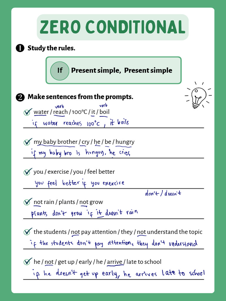 Zero Conditional Sentence Structure Guide | PDF