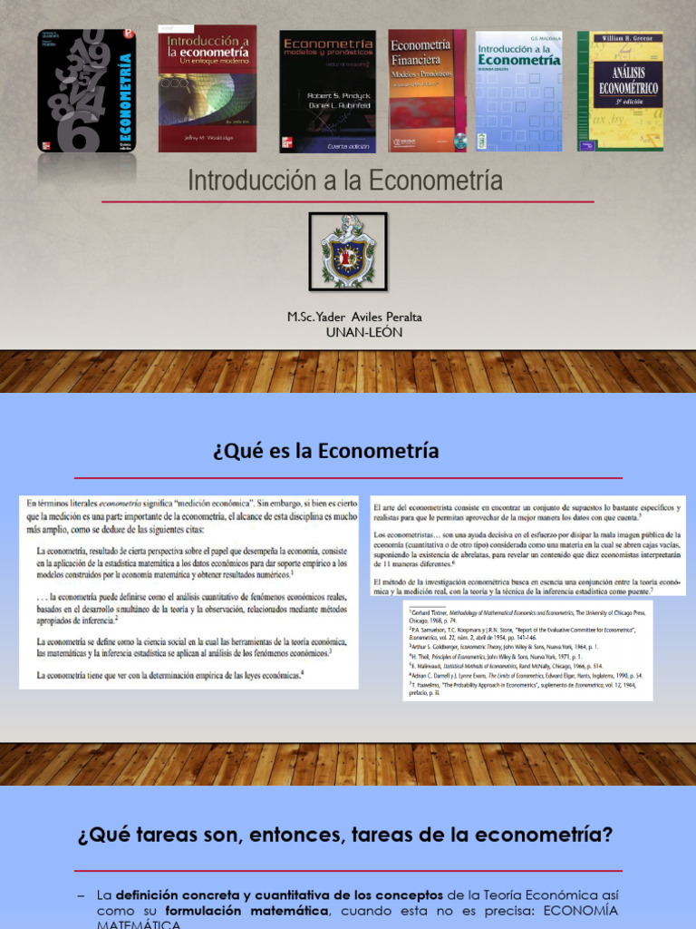Introducción a la Econometría | PDF | Econometría | Nivel de medida
