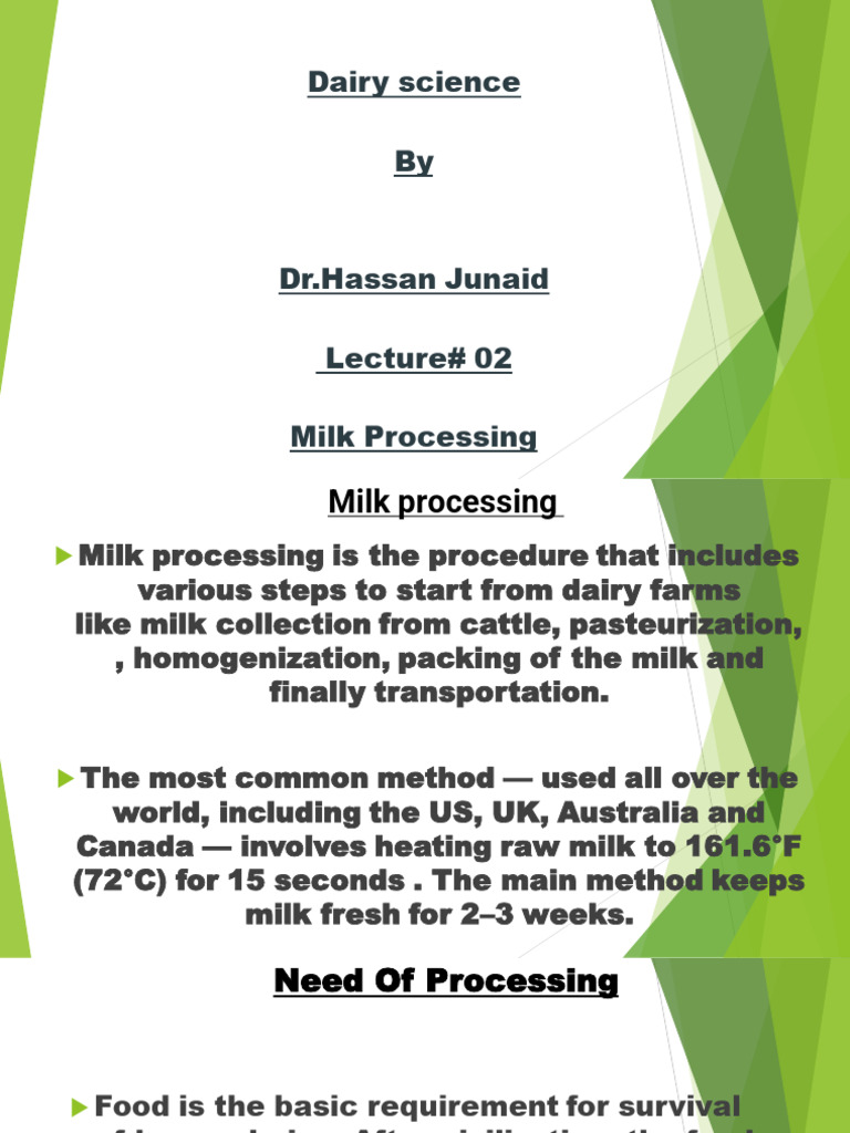 Milk Processing Steps Explained | PDF | Milk | Food Industry