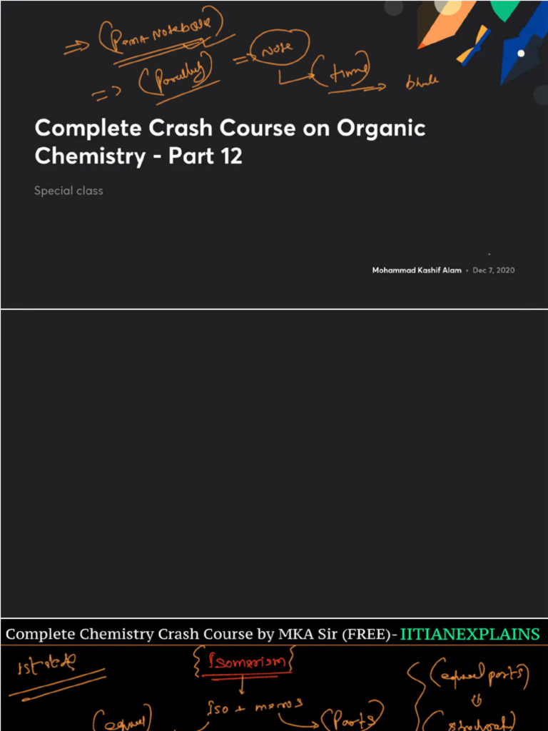Complete Crash Course On Organic Chemistry Part 12 With Anno | PDF