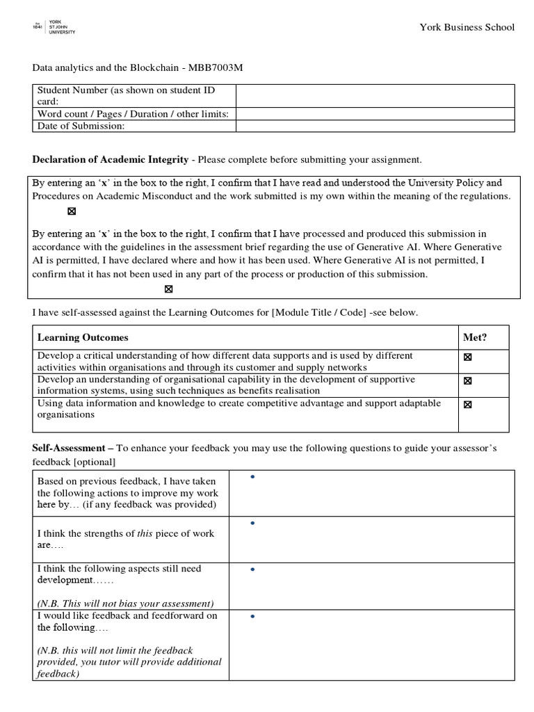 Declaration of Academic Integrity - Please Complete Before Submitting ...