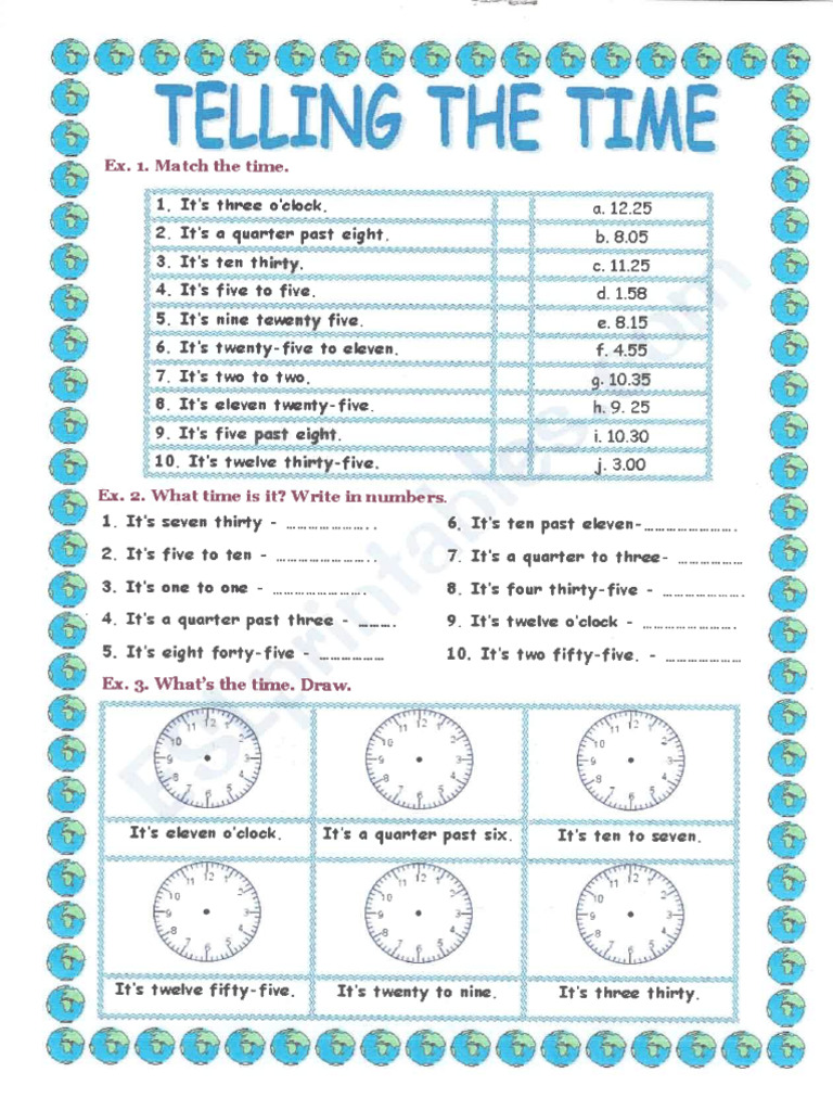 Telling The Time | PDF