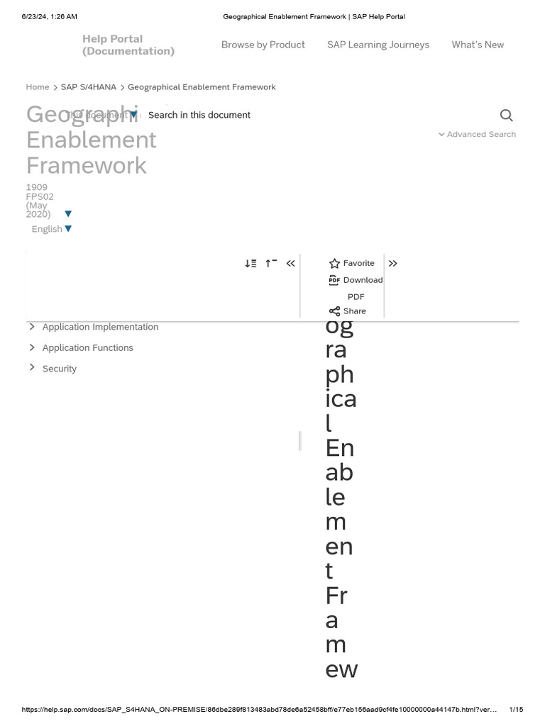 SAP Geographical Enablement Framework (SAP GEF) 2 | PDF | Sap Se