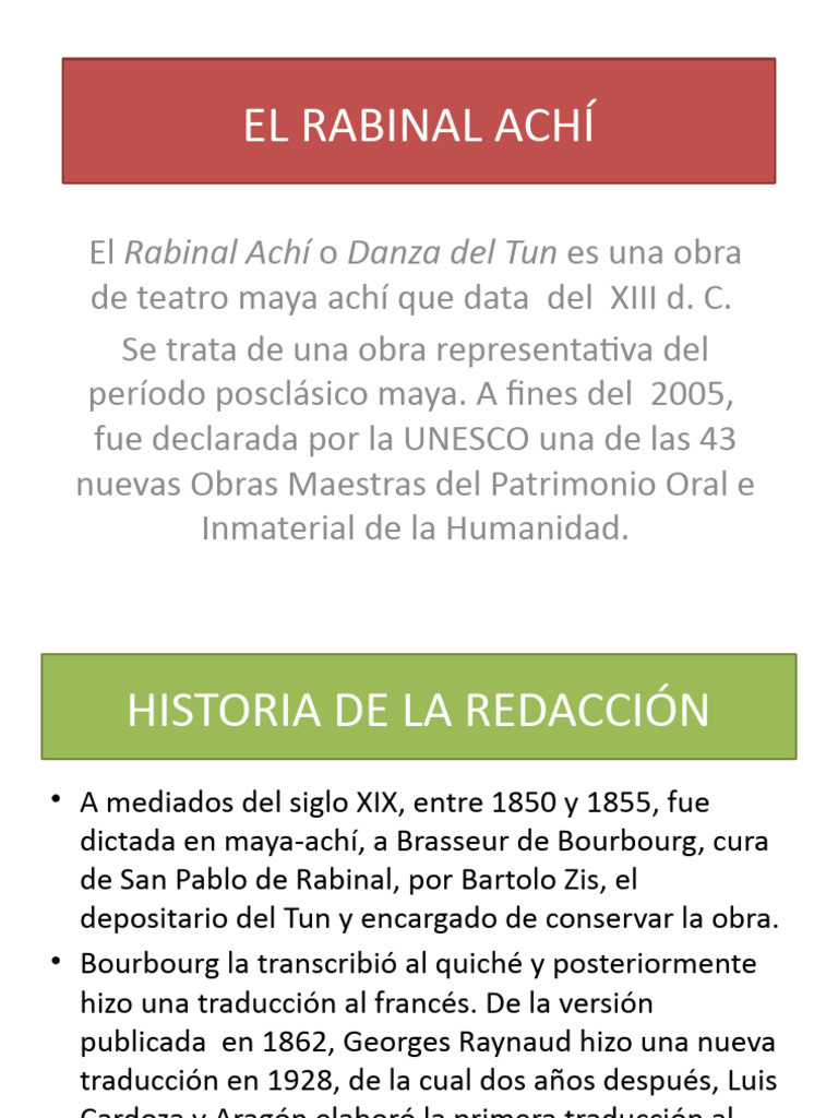 El Rabinal Achí | PDF | Historia | Religión y espiritualidad