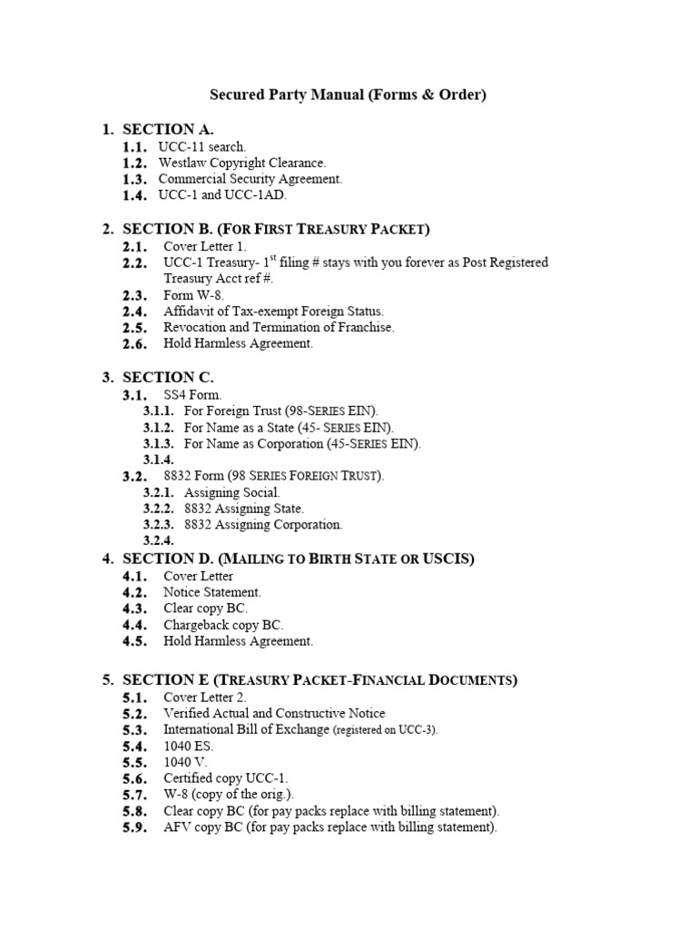 Secured Party Manual: Forms & Procedures | PDF | Banks | Uniform Commercial Code
