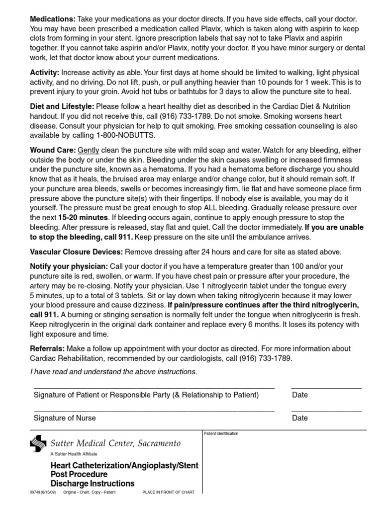 Discharge Instructions | PDF | Clinical Medicine | Medical Specialties