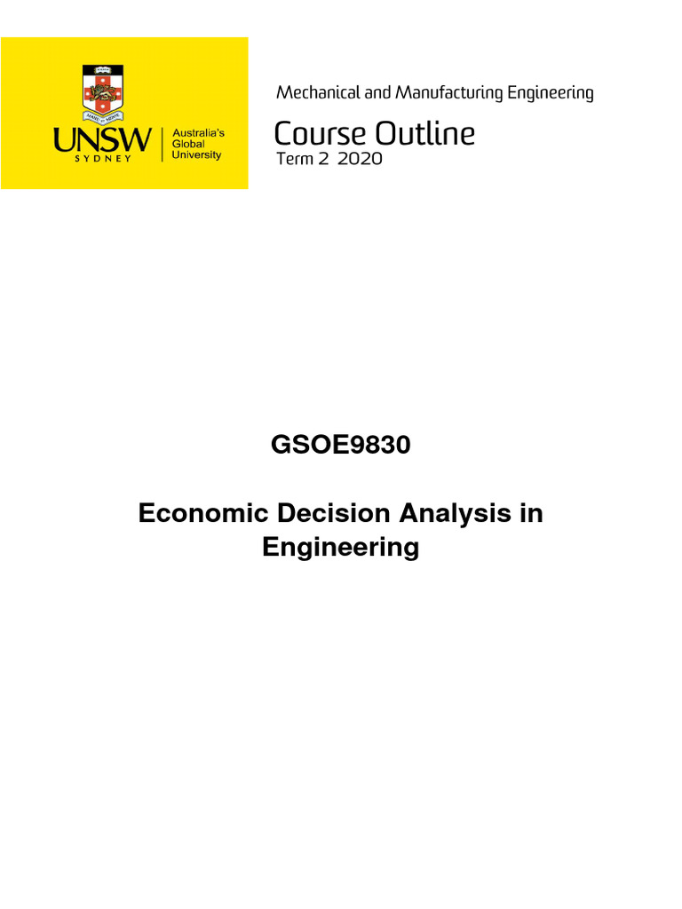 Economic Decision Analysis in Engineering | PDF | Net Present Value ...