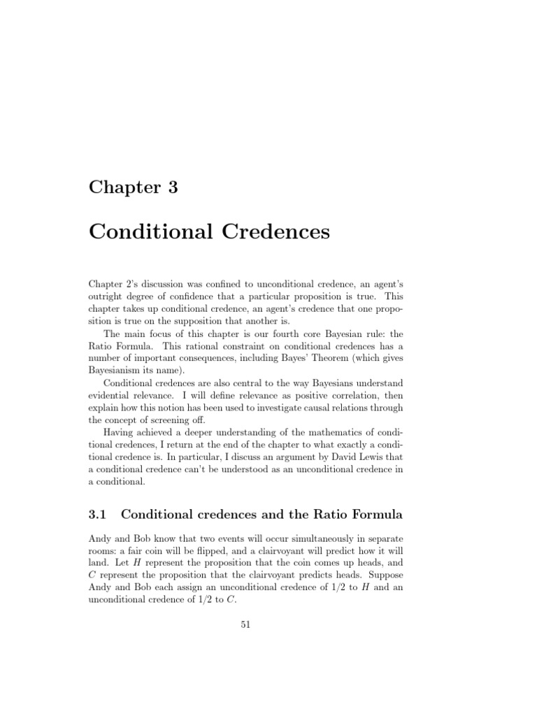 Conditional Credences-Titelbaum | PDF | Bayesian Inference | Evidence