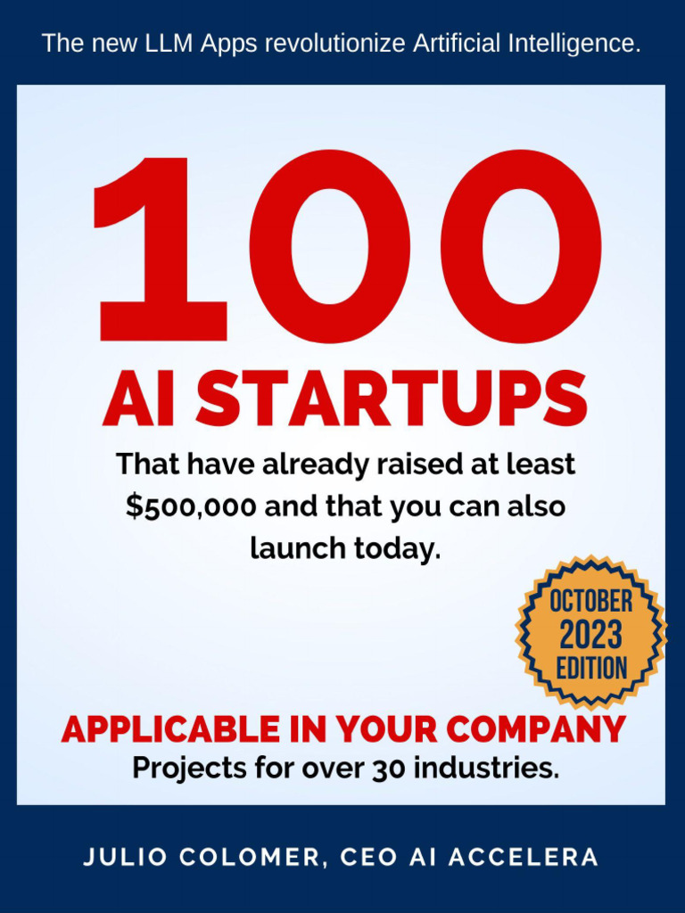 EBOOK 100 AI Startups | PDF | Artificial Intelligence | Intelligence (AI) & Semantics