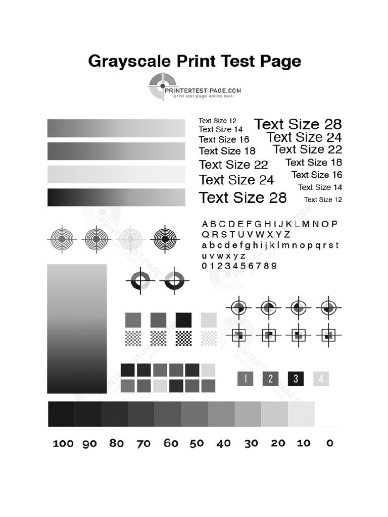 Black and White Test Page | PDF