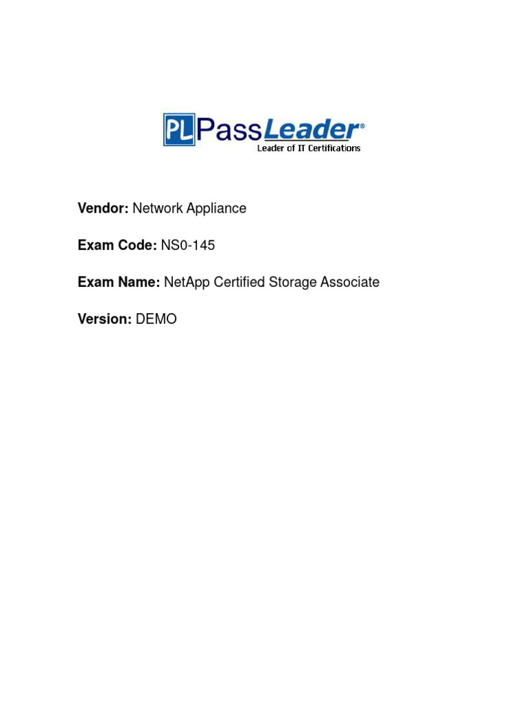 NS0-145-demo | PDF | Computing | Computer Networking