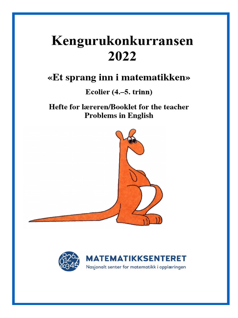 Ecolier 2022 engelsk | PDF