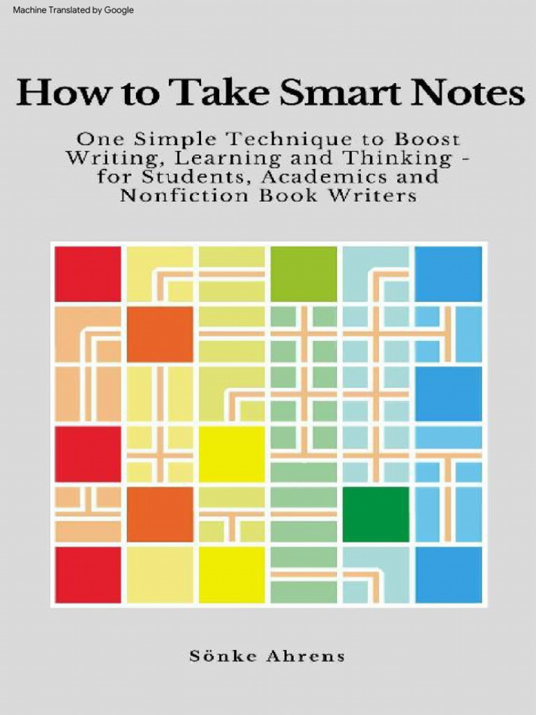 How To Take Smart Notes by Sönke Ahrens 40zol Traduzido | PDF ...