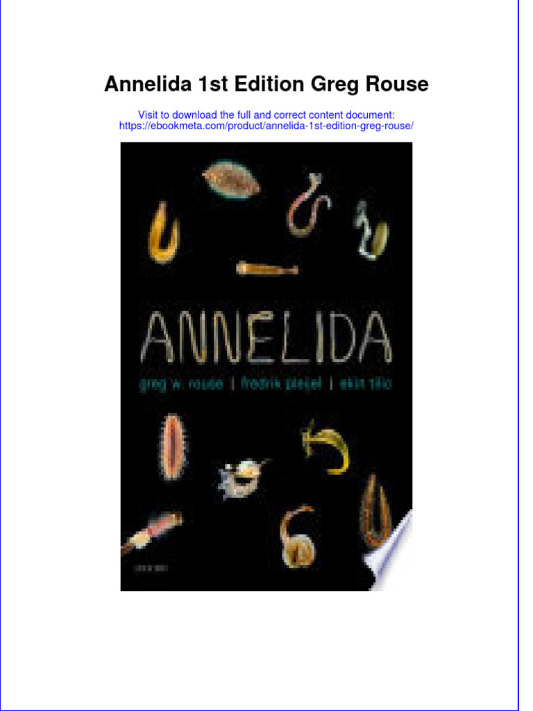 Annelida 1st Edition Greg Rouse Full Chapter | PDF