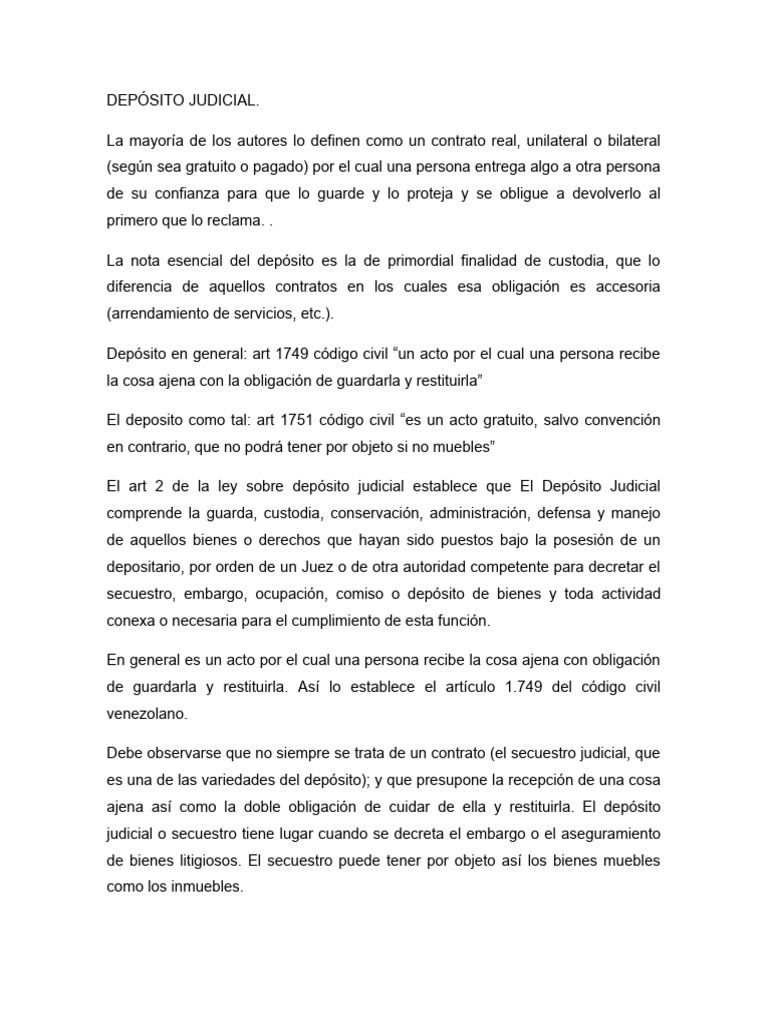 Depositario Judicial | PDF | Póliza de seguros | Judicaturas