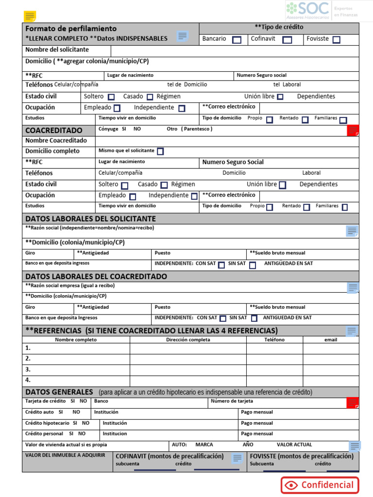 Formato de Perfilamiento Clientes 2023 | Descargar gratis PDF | Bancos ...