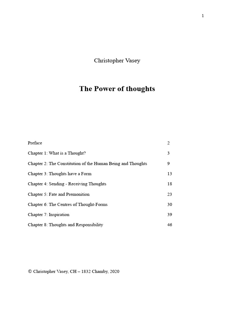 The Power of Thoughts | PDF | Thought | Soul