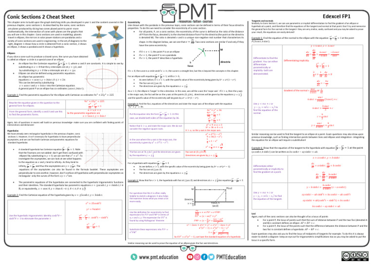 Ch.3 Conic Sections 2 | PDF | Ellipse | Euclidean Geometry