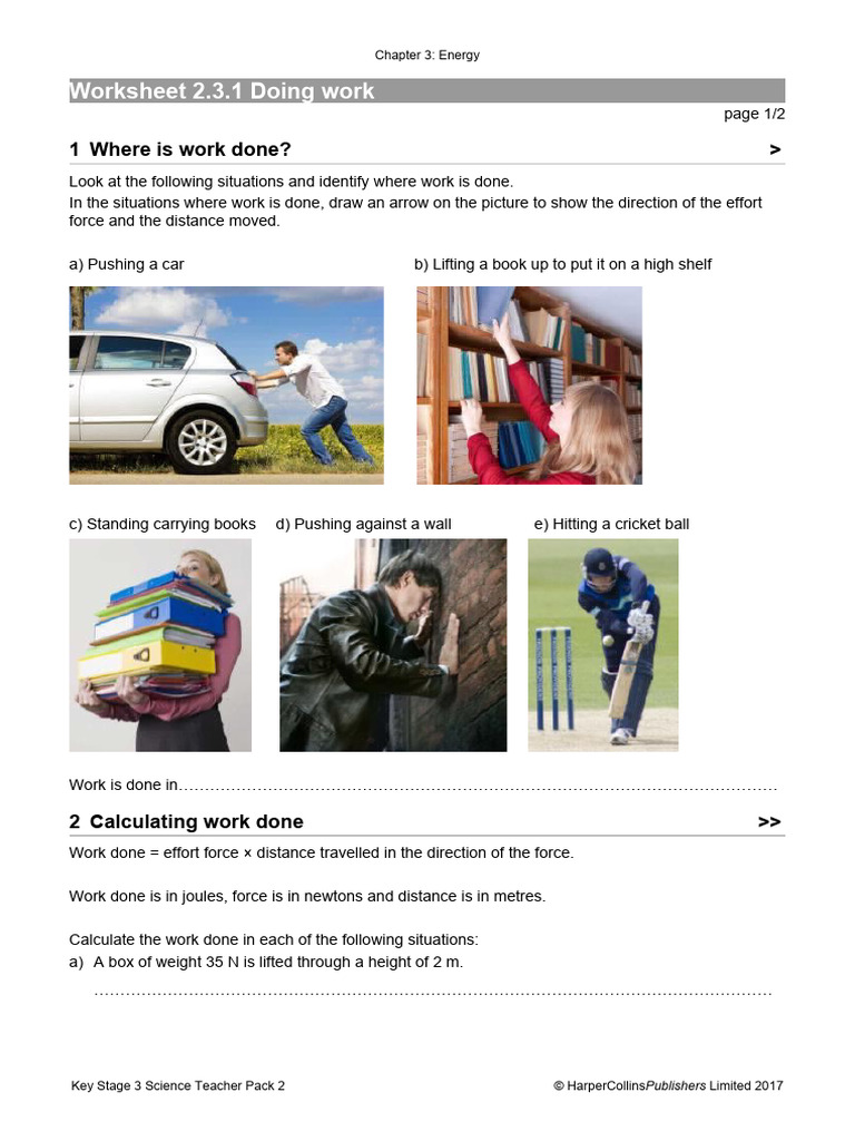 Science_Year_8_1_-_Doing_work | PDF | Mechanics | Physical Quantities