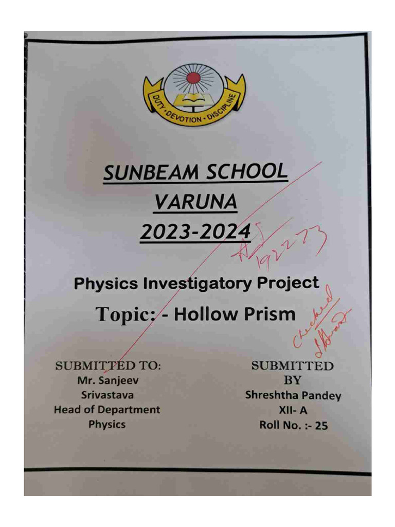 Phy.project Hollow Prism[1] | PDF