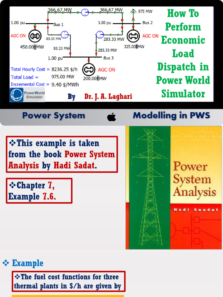 How to Perform Economic Load Dispatch in Power World Simulator | PDF ...