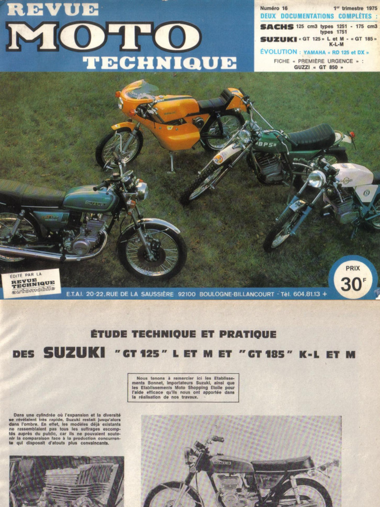 Revue Technique Suzuki Gt 125 Pdf