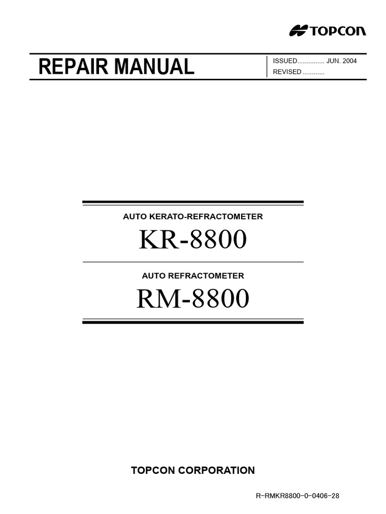 KR-8800 & RM-8800 Repair Manual | PDF | Camera | Cartesian Coordinate ...
