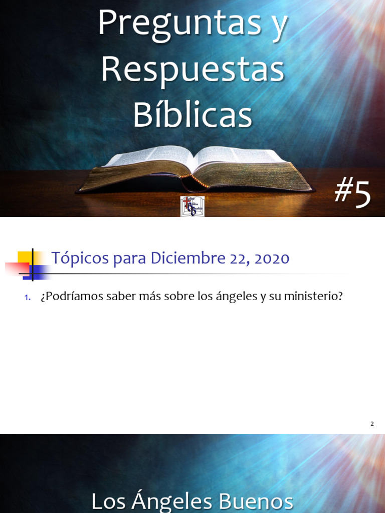 Preguntas y Respuestas Biblicas 5 122220 | PDF | Ángel guardian | Demonios Preguntas y Respuestas Biblicas 5 122220 | PDF | Ángel guardian | Demonios