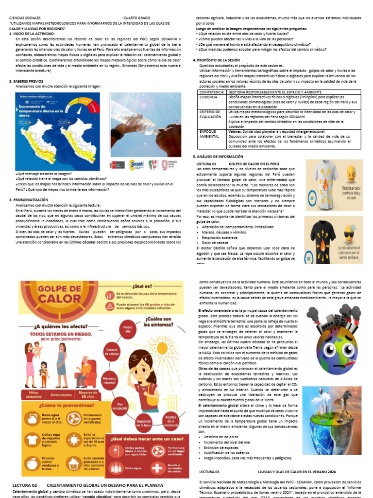 FICHA DE APRENDIZAJE 02 4 CCSS ATA | Descargar gratis PDF | Gases de efecto invernadero | Cambio ...