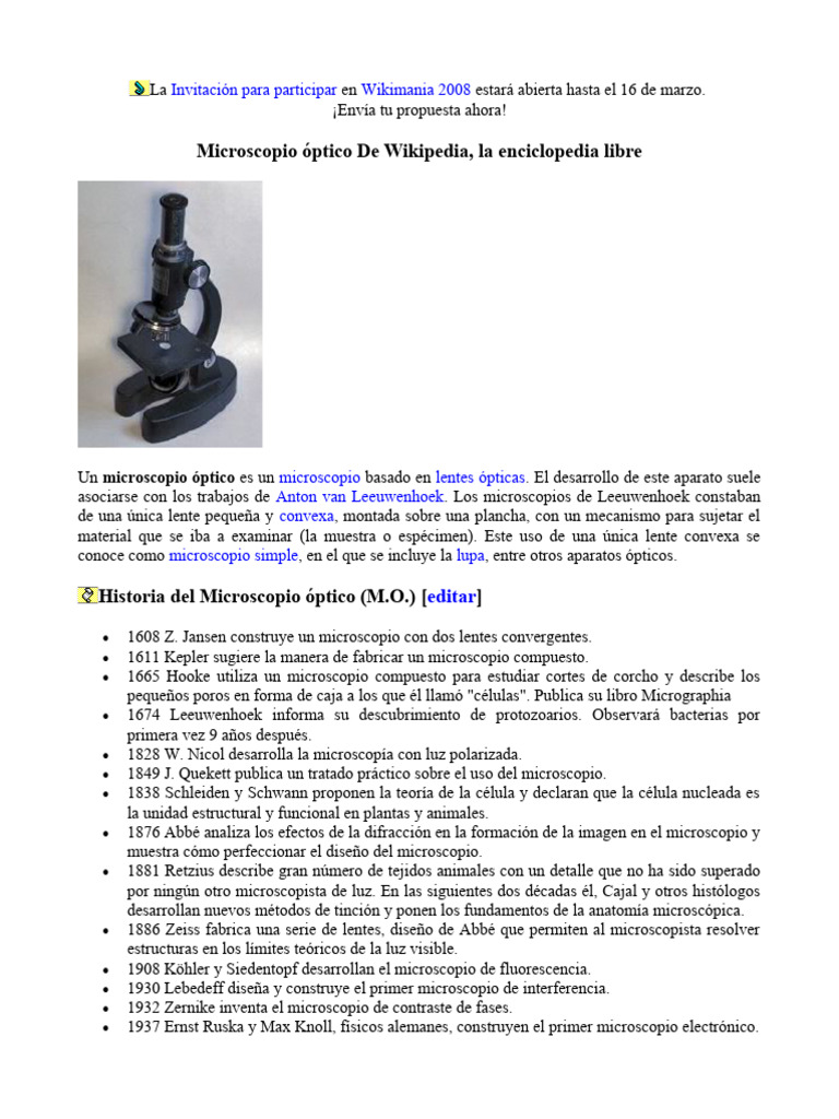 MICROSCOPIOS | PDF | Microscopio | Atómico