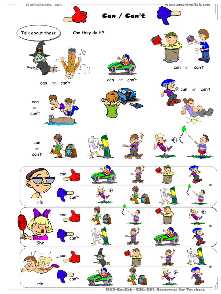 Can Worksheets To Print, ESl Materials, Printable Materials For English ...