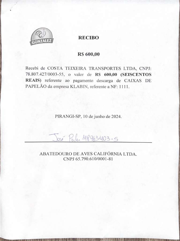 Comprovante Descarga | PDF