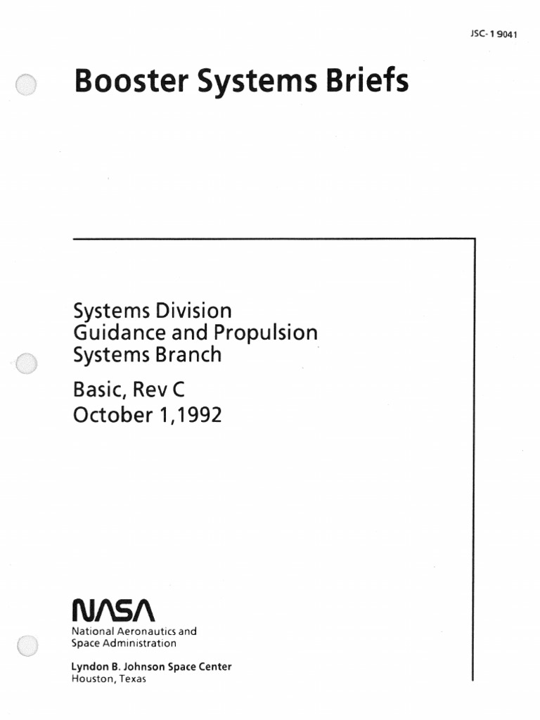 JSC-19041 - Booster System Briefs | PDF