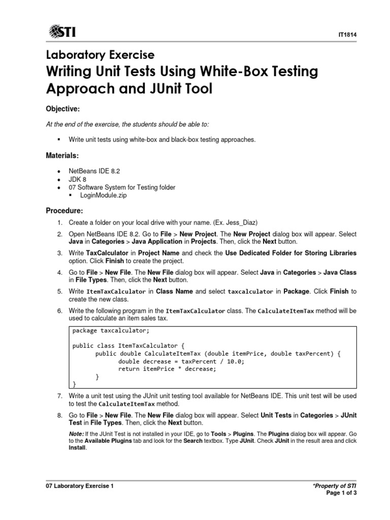 Unit Testing ItemTaxCalculator in JUnit | PDF | Unit Testing ...