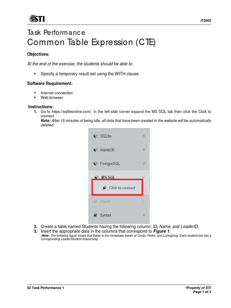 02 Task Performance 1 (Online) | PDF | Software Engineering | Data