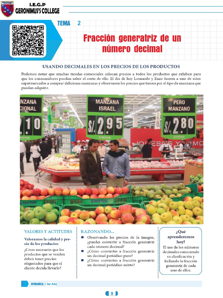 Ficha 2-Fraccion Generatriz | PDF