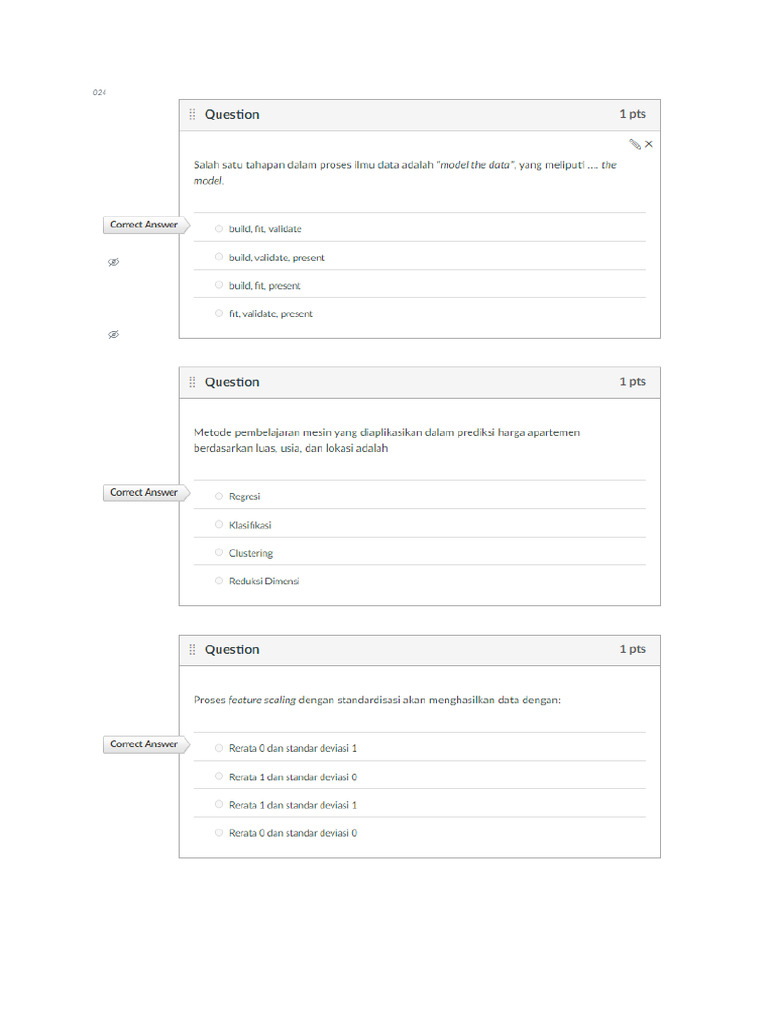 Jawaban Kuis - 3 | PDF