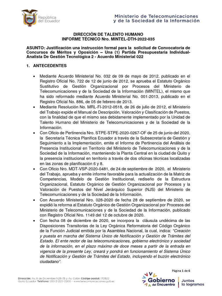 Informe de Justificacion Una Instruccion Formal-Signed | PDF | Gestión de recursos humanos ...