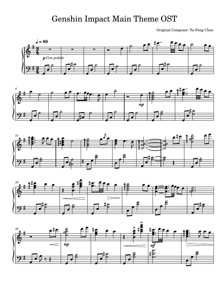 Genshin Impact Main Theme | PDF