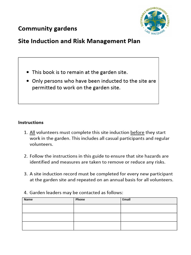 Community Gardens - Induction Book - Lake Macquarie Sustainable ...