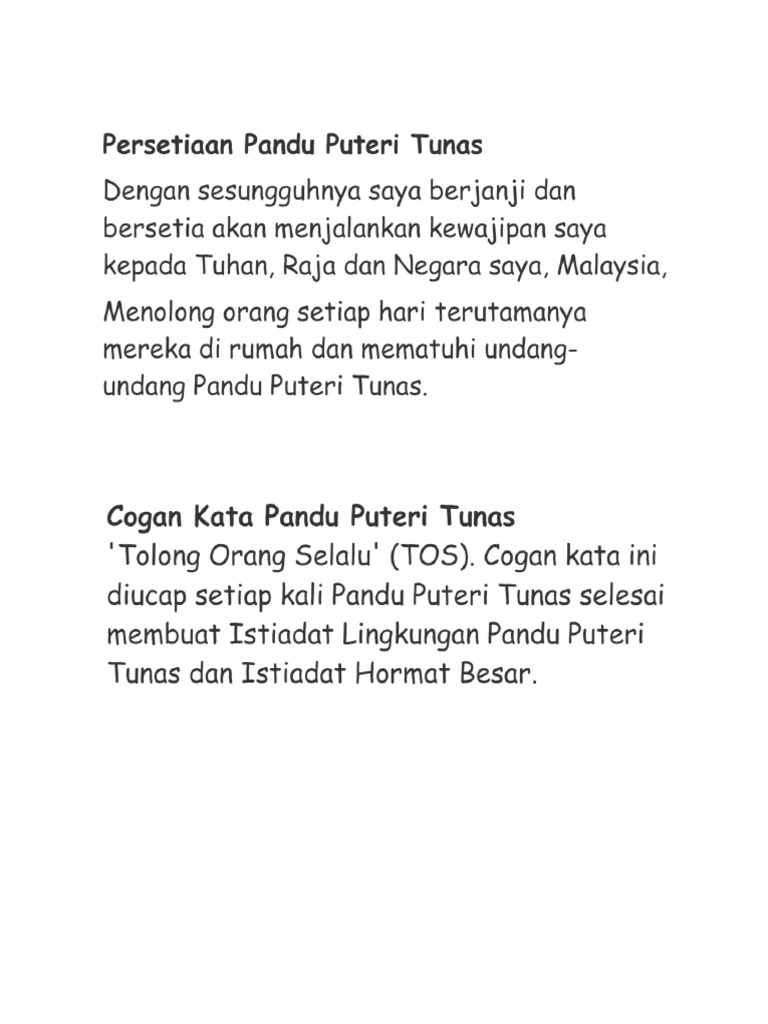 Persetiaan Pandu Puteri Pdf