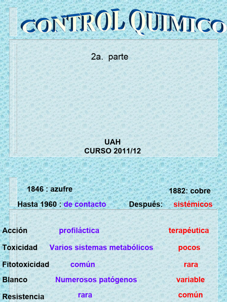 Control Quimico 2a - 2011 - 2012 | PDF | Fungicida